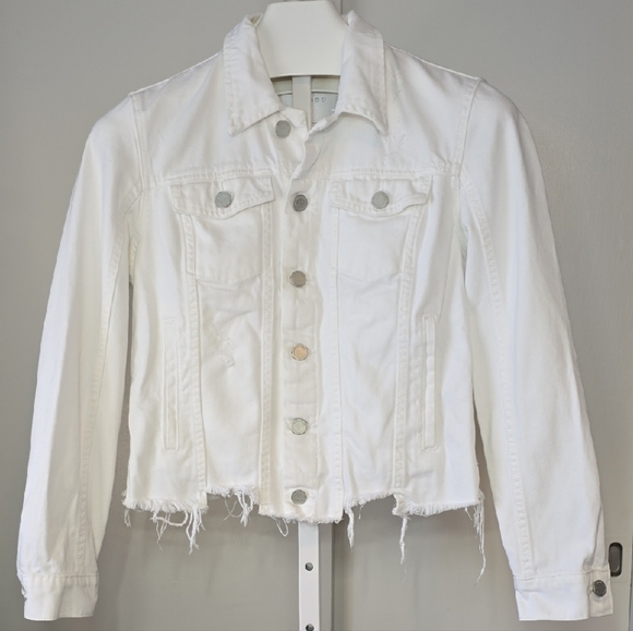 Blank NYC | Jackets & Coats | Blank Nyc Distressed White Jean Jacket ...